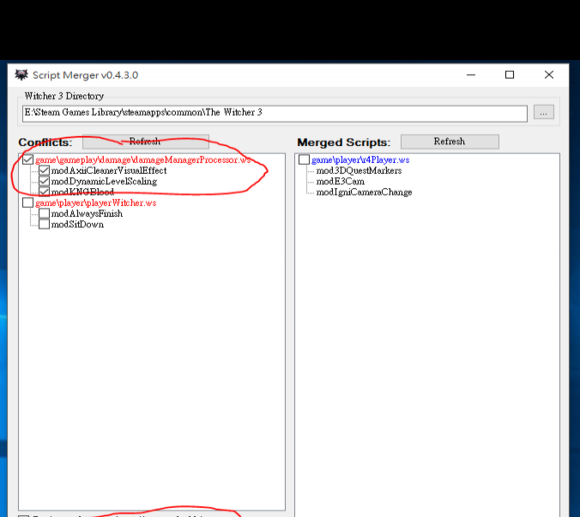 《巫师3》MOD冲突解决，Script Merger与手动合成方法详解？-ZOL问答