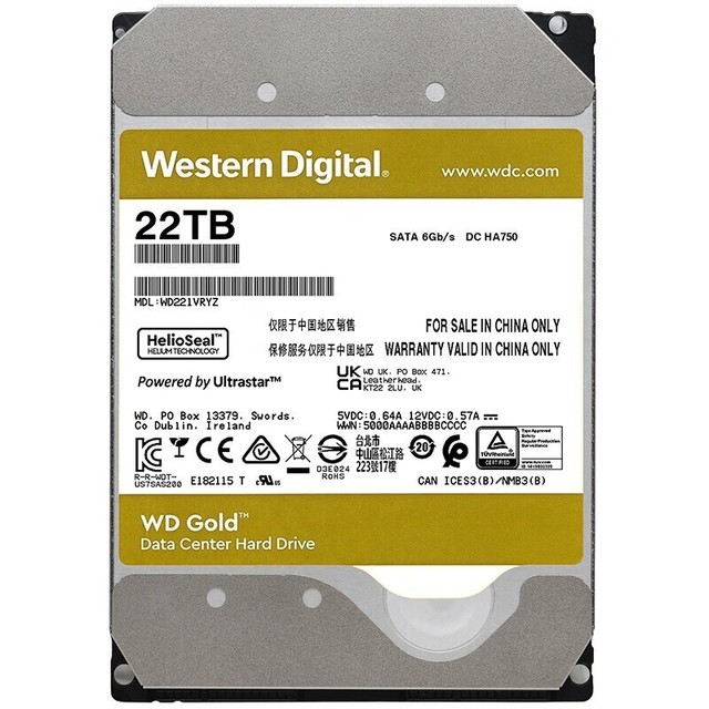 西数22TB金盘上架：6599元顶级货_游戏硬件存储-中关村在线